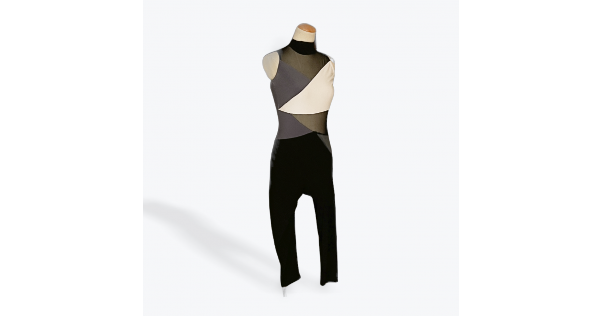 Painted Unitard - Grey - Adult L-used dance costume | reCREATE Mrkt