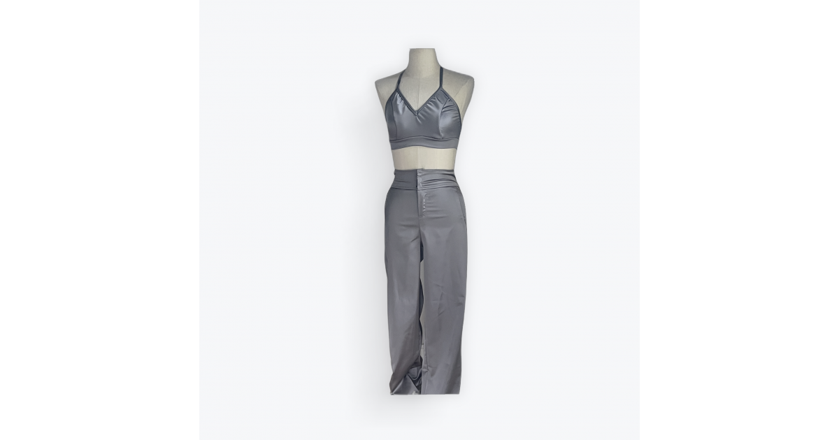 Grey shiny 2 piece - Grey - Adult S | reCREATE Mrkt