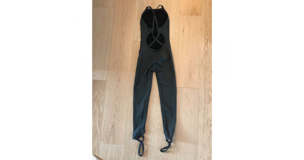 grey unitard-used dance costume | reCREATE Mrkt